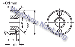 DIN 547 - Round nuts with drilled holes in one face