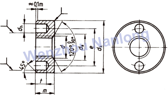 DIN 547 - Round nuts with drilled holes in one face